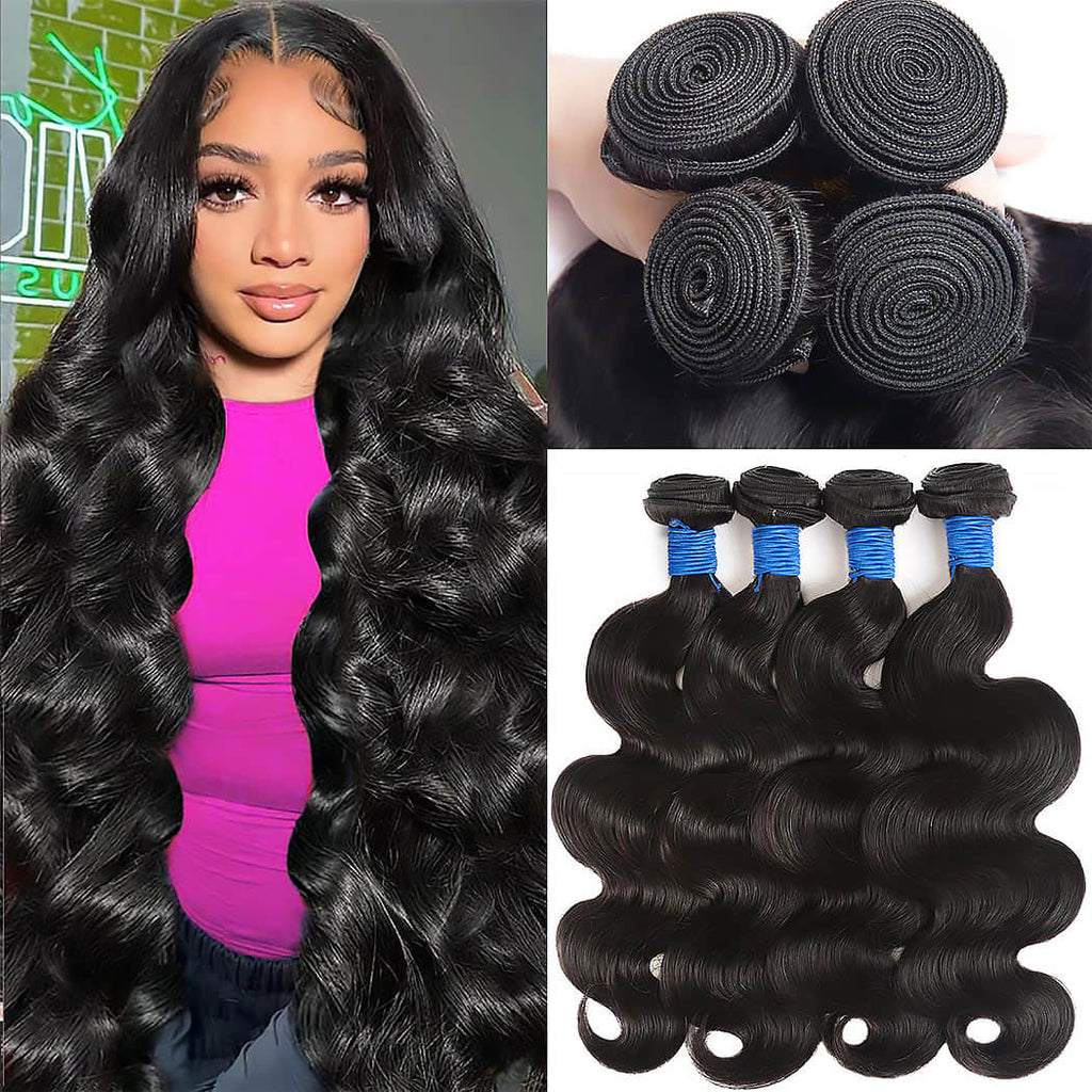 Starhair 10-30 Inch Body Wave Brazilian Virgin Hair Bundles #1B – Star ...